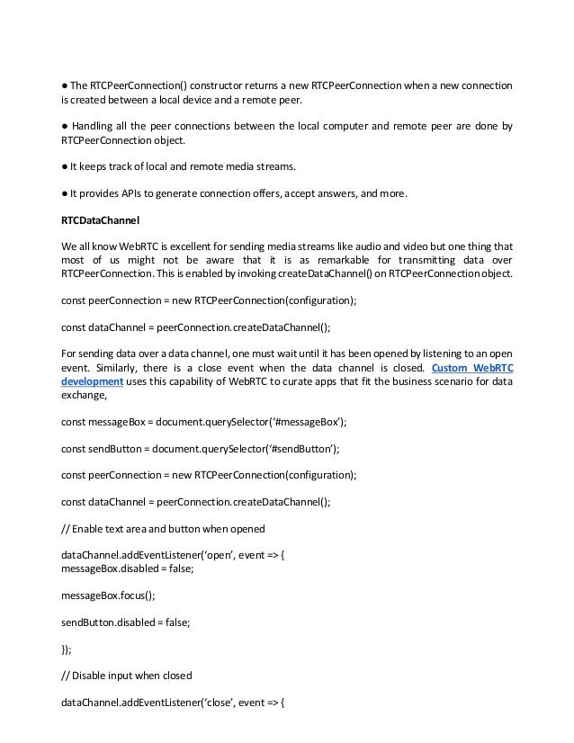 Technical Aspects of WebRTC: What, Why and How? | PDF