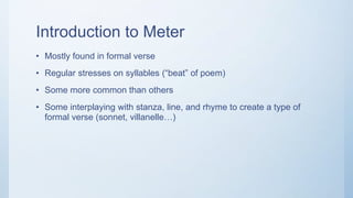 Technical aspects of writing poetry I -structure | PPTX