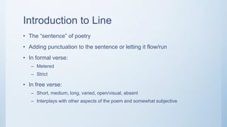 Technical aspects of writing poetry I -structure | PPTX