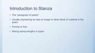 Technical aspects of writing poetry I -structure | PPTX