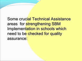 Technical Assistance to Schools | PPT