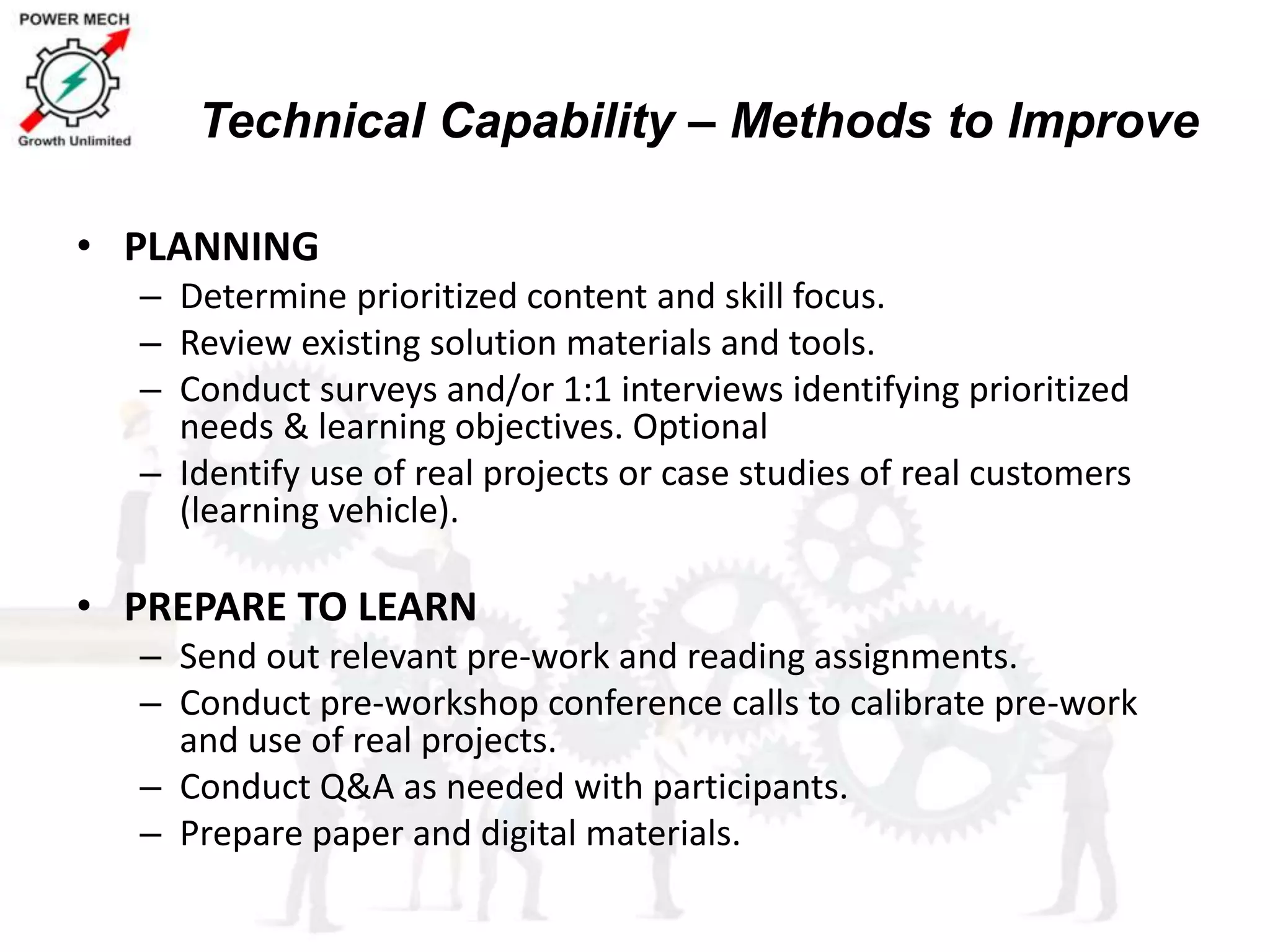 Technical Capability Improvement | PPTX