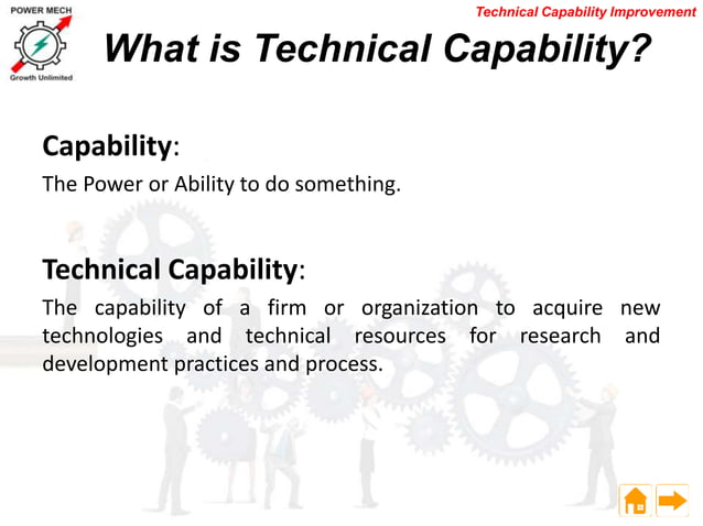 Technical Capability Improvement | PPTX | Business Administration ...