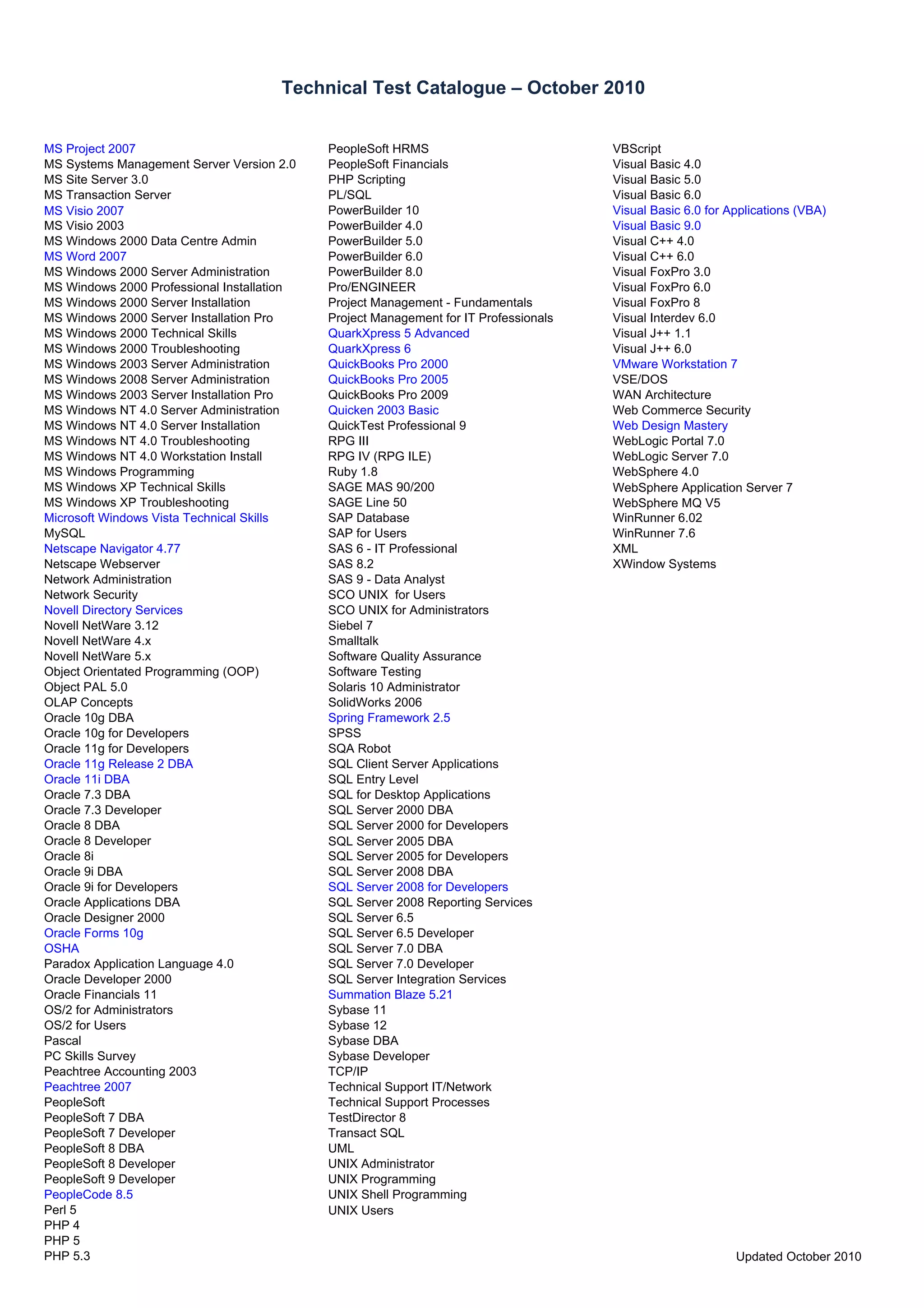 Technical Catalogue | PDF | Programming Languages | Computing