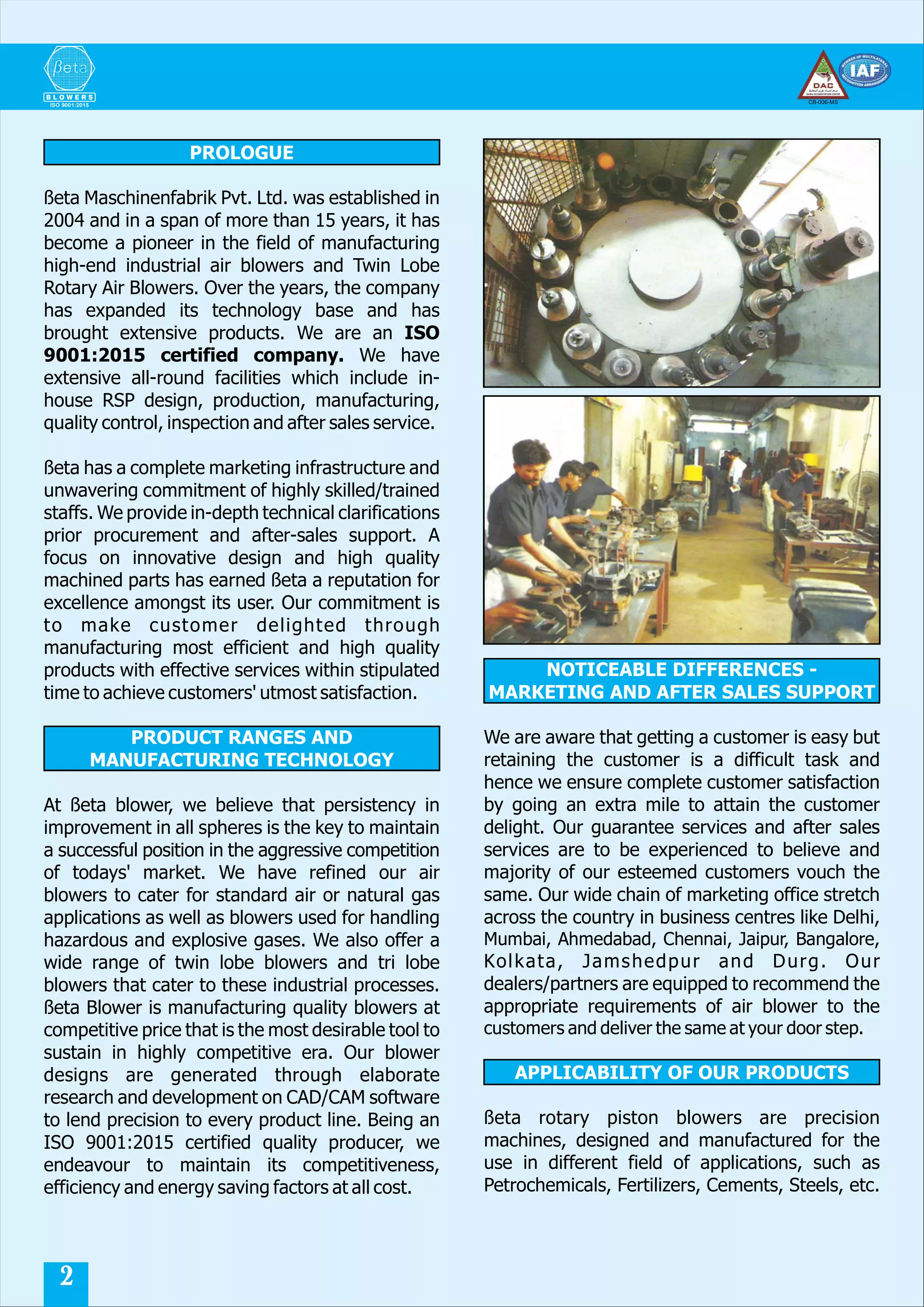 Beta Blowers Catalogue | PDF