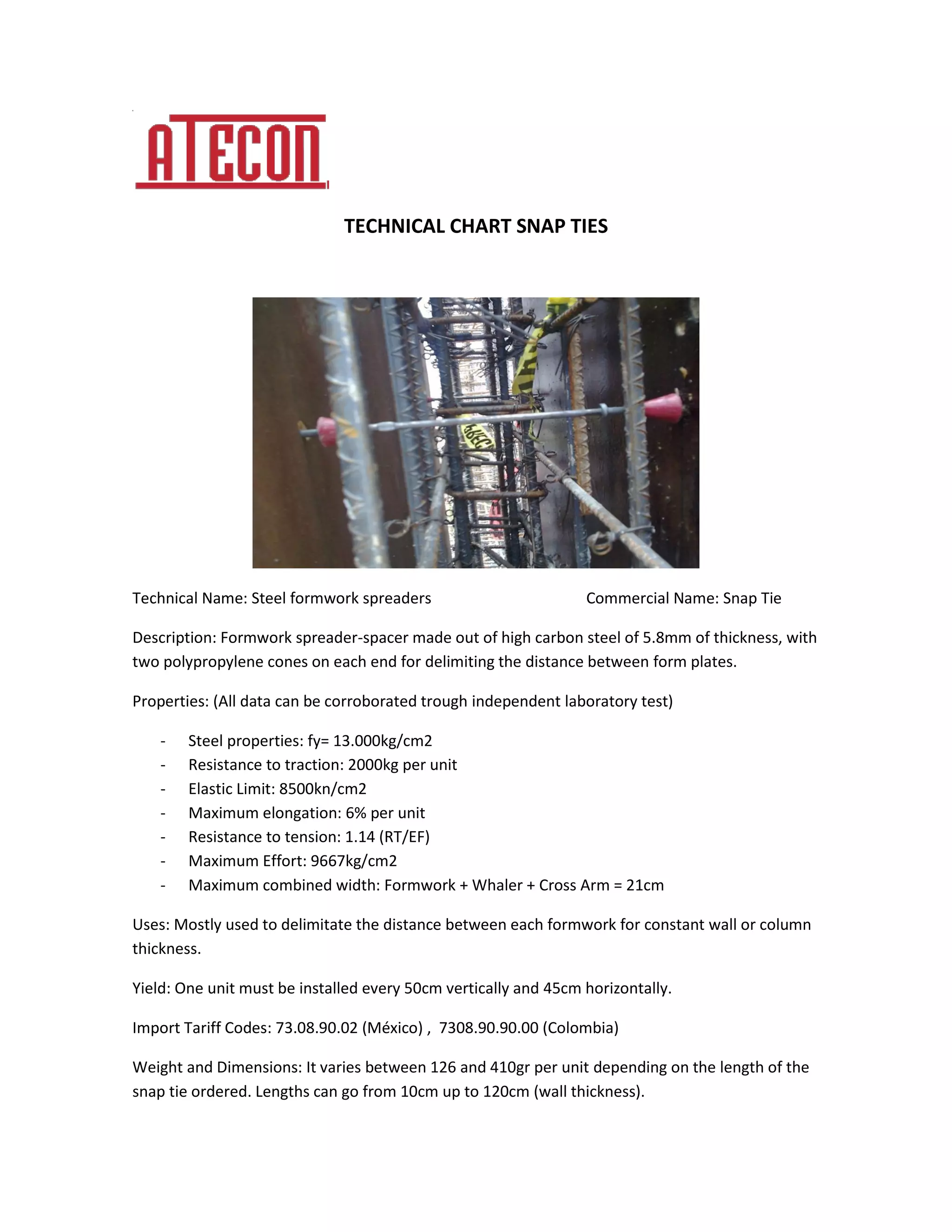 Technical chart snap ties | PDF