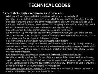 Technical codes and narrative structure of our trailer | PPT