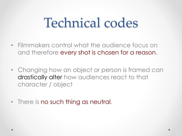 An introduction to technical codes (MS1) | PPTX