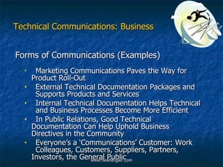 Technical Comms Business Nf | PPT