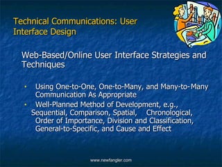 Technical Comms User Interface Nf | PPT