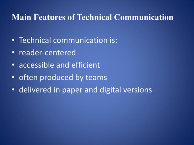 Technical communication | PPTX