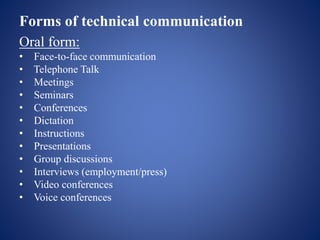 Technical communication | PPTX