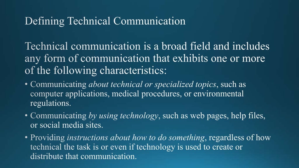 Technical communication