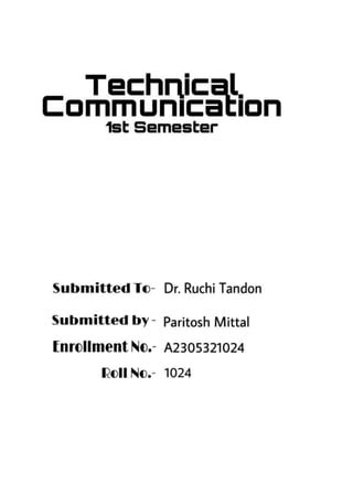 Technical communication assignment 1 converted | PPTX