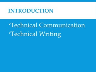 Technical comunication | PPT