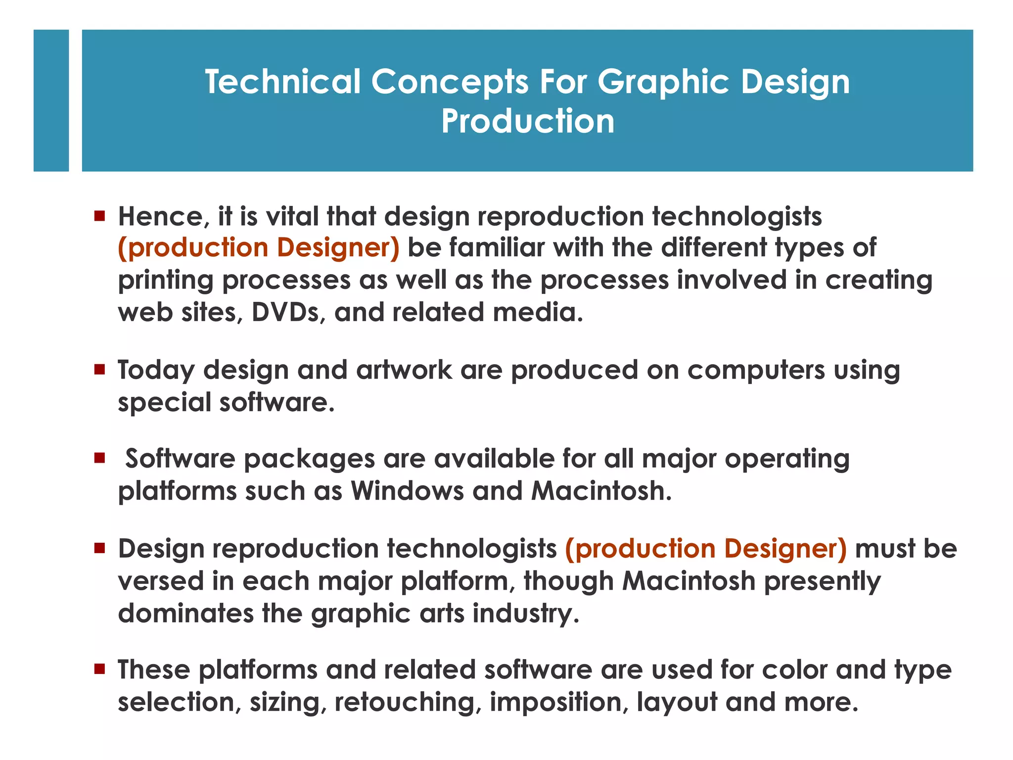 Technical concepts for graphic design production 1 | PDF