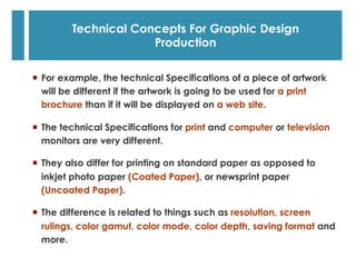 Technical concepts for graphic design production 1 | PPT