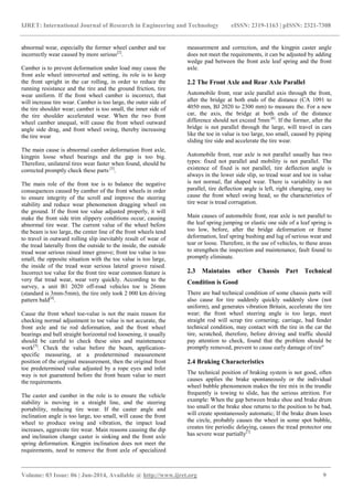 Technical condition of vehicle chassis parts and tyre wear | PDF