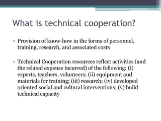 Technical cooperation in Public Health | PPTX