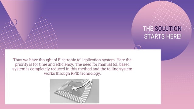 ELECTRONIC TOLL SYSTEM | PPTX