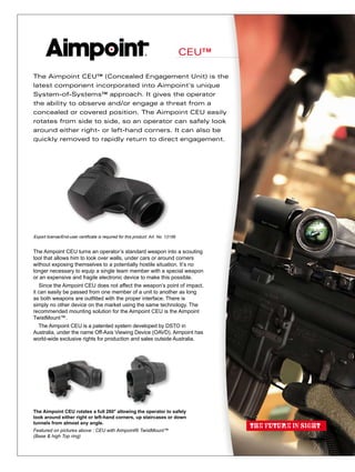 Technical data AIMPOINT CEU | Optics Trade | PDF