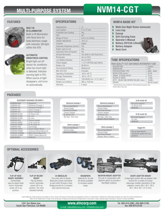 Technical data ATN NVM14-CGT Monoculars | Optics Trade | PDF