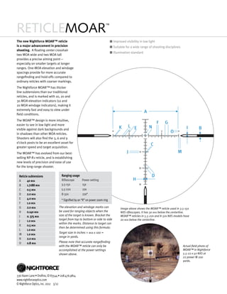Technical data NIGHTFORCE Reticle MOAR | Optics Trade | PDF