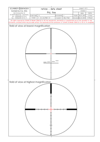 Technical data SCHMIDT & BENDER P4L Fine Riflescopes Reticles ...