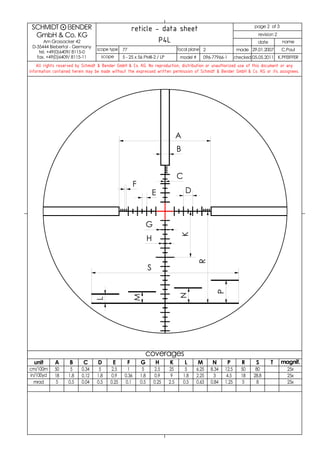 Technical data SCHMIDT & BENDER P4L Riflescopes Reticles Subtensions ...