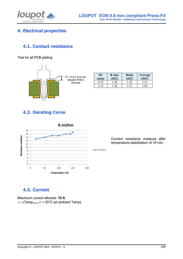 Technical data sheet 06 eon press fit-ed09 | PDF | Physics | Science