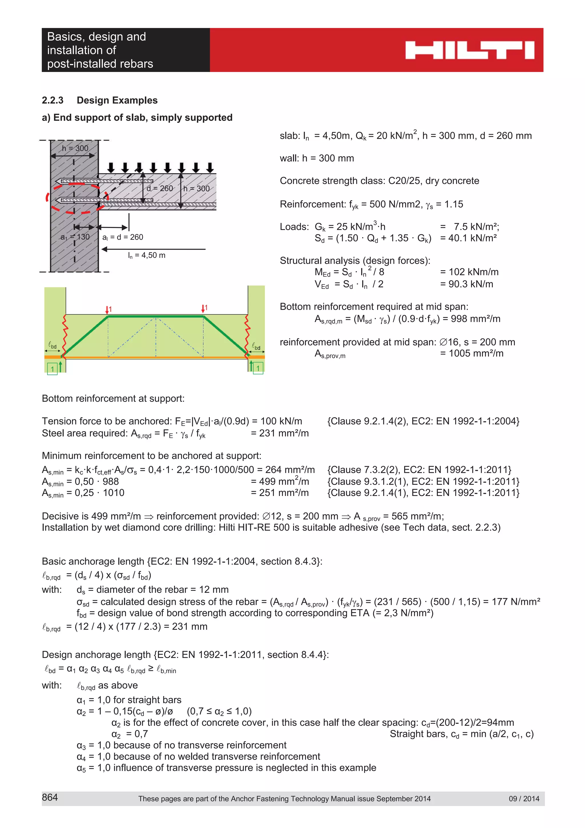 Technical data sheet for post-installed rebar according to EC2 | PDF