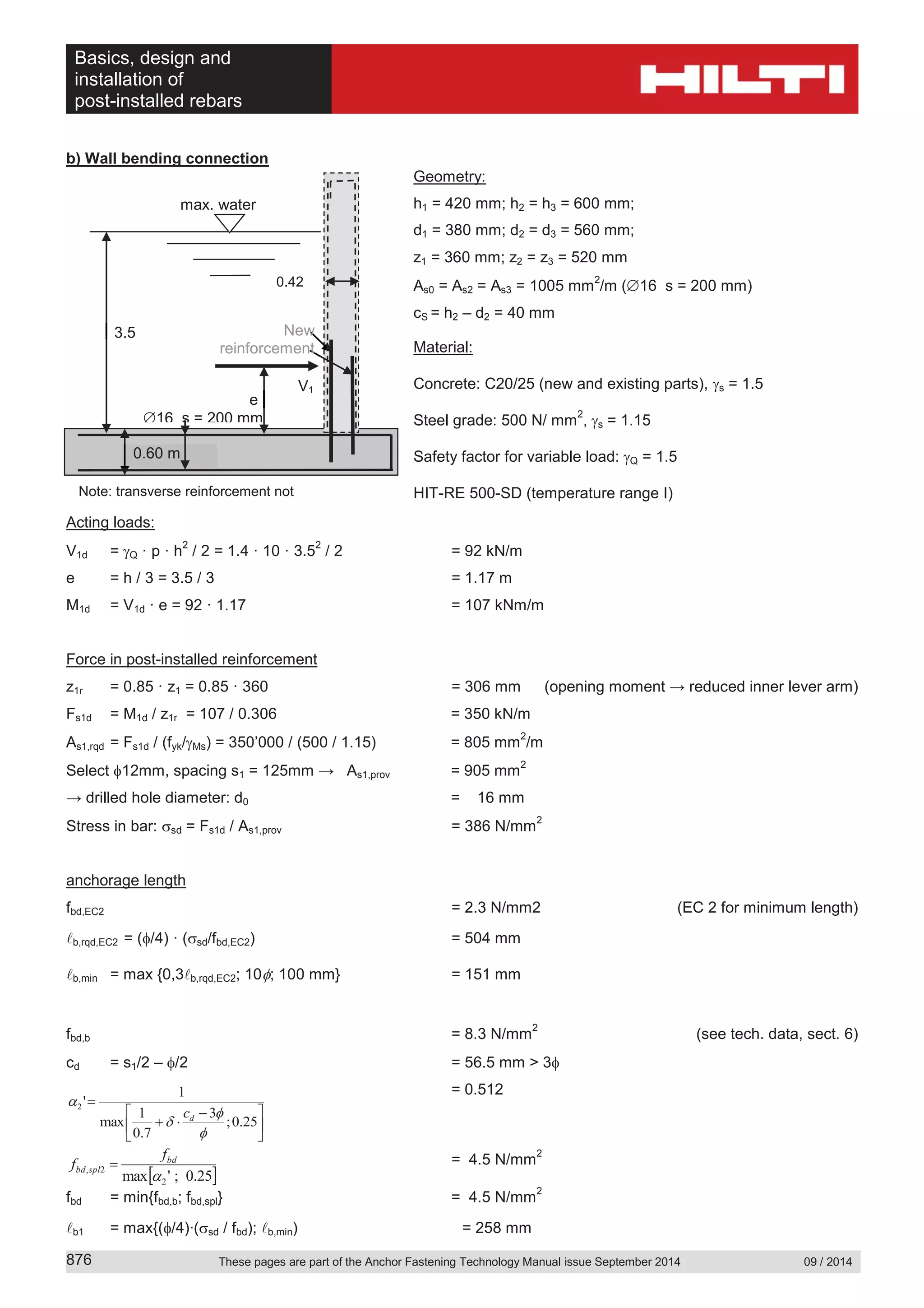 Technical data sheet for post-installed rebar according to EC2 | PDF