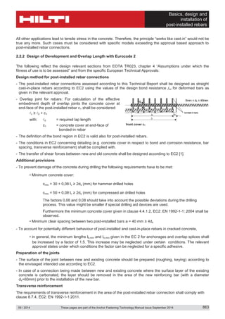 Technical data sheet for post-installed rebar according to EC2 | PDF