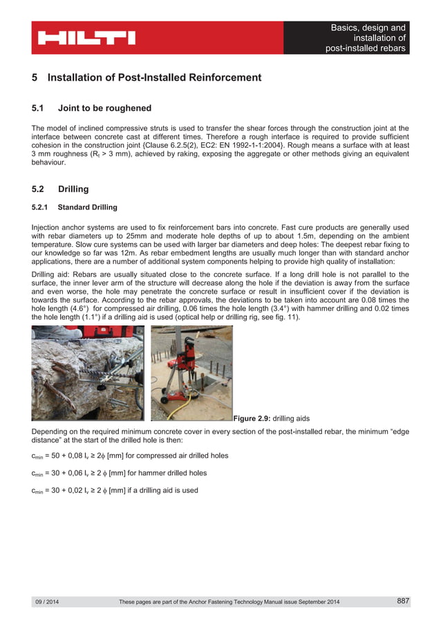 Technical data sheet for post-installed rebar according to EC2 | PDF