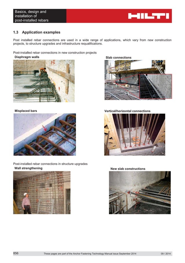 Technical data sheet for post-installed rebar according to EC2 | PDF