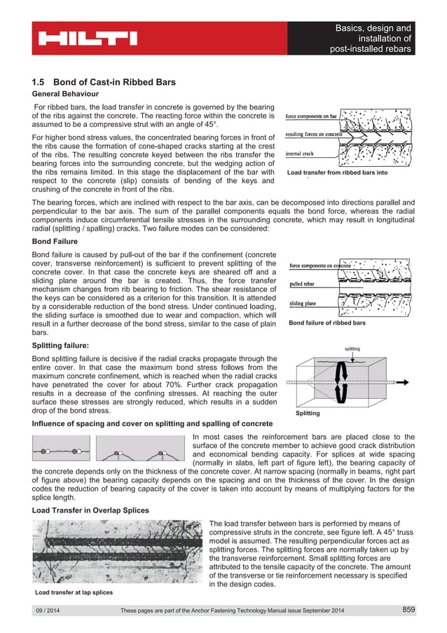 Technical data sheet for post-installed rebar according to EC2 | PDF