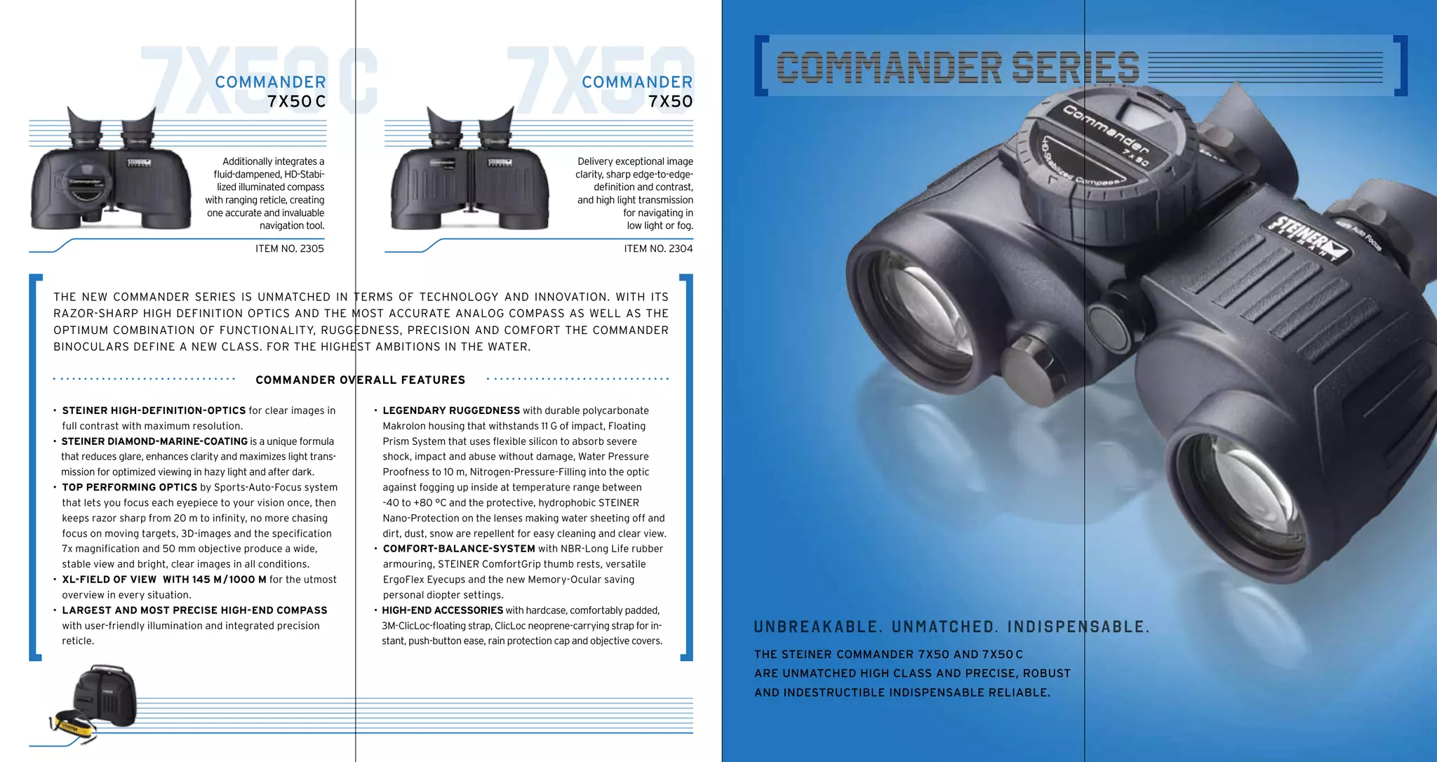 Technical data STEINER Commander 7x50/7x50 C | Optics Trade | PDF ...