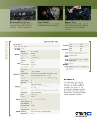 Technical Data | Steiner Nighthunter S35 | Optics Trade | PDF