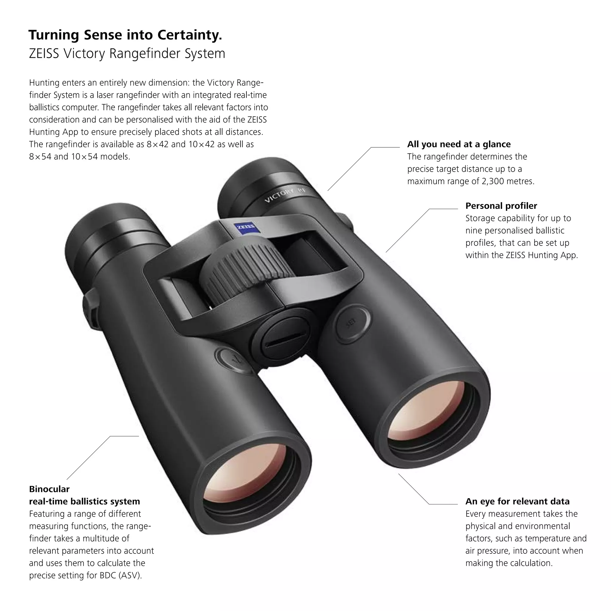 Technical data | Zeiss Victory RF Binoculars | Optics Trade | PDF | Hunting and Shooting | Sports