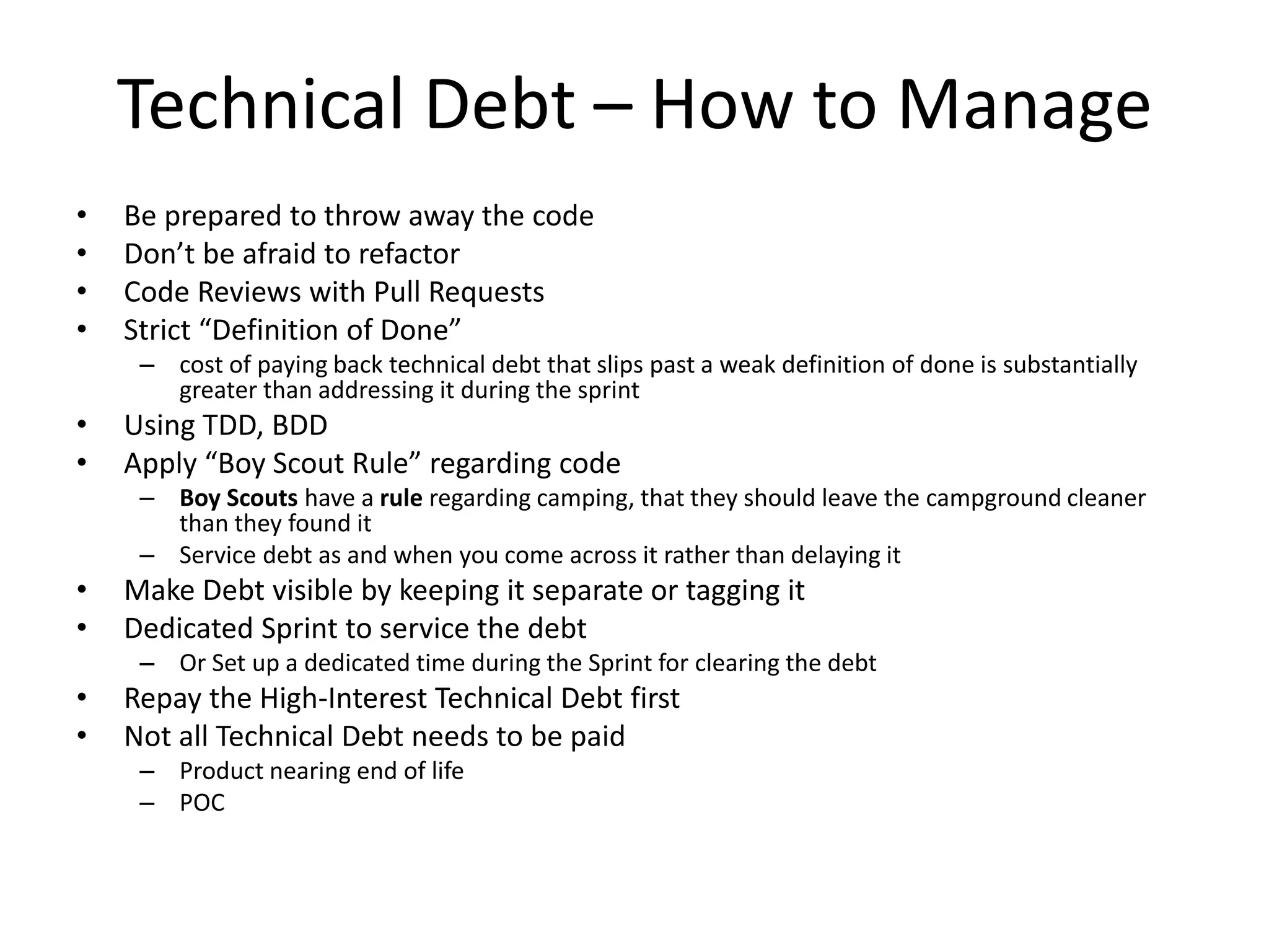 Technical debt | PPTX