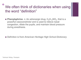 Technical definitions description | PPTX