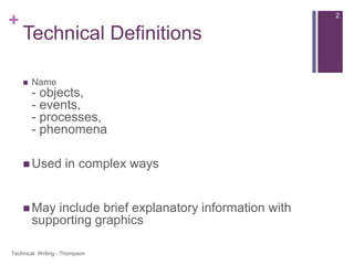 Technical definitions description | PPT