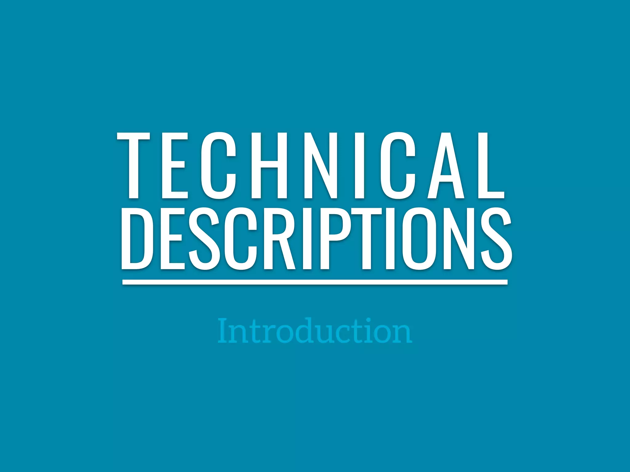 Writing Technical Descriptions | PDF