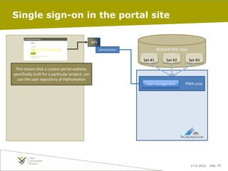 Technical implementation details of a biobank portal enhanced with ...
