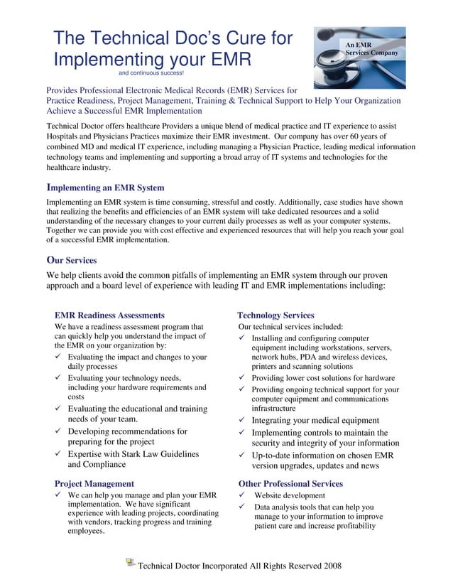 Technical Doctor Emr | PDF