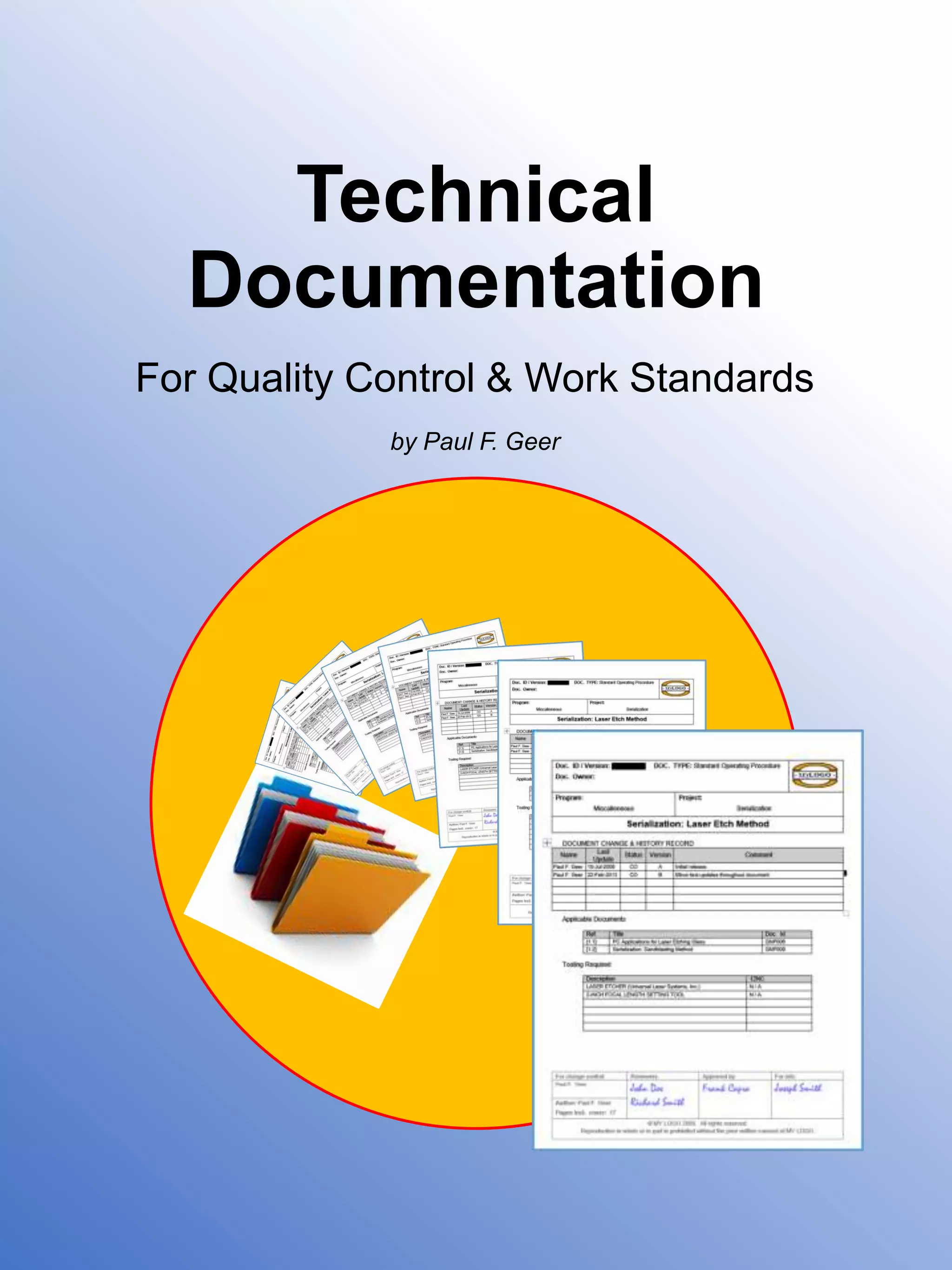 Technical Documentation of Quality Control and Work Standards | PPTX