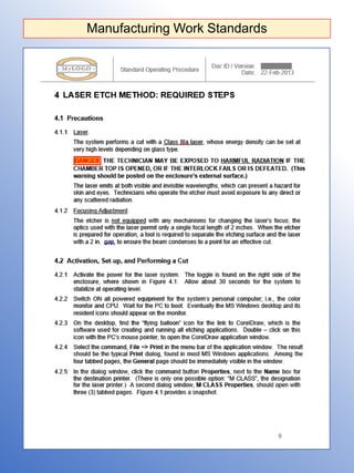 Technical Documentation of Quality Control and Work Standards | PPTX