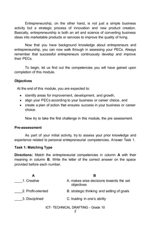 TECHNICAL DRAFTING 10 MODULE for SPTVE/TVL | PDF