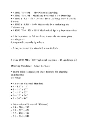 Technical DrawingMEC1000Spring 2006Instructor David A.docx