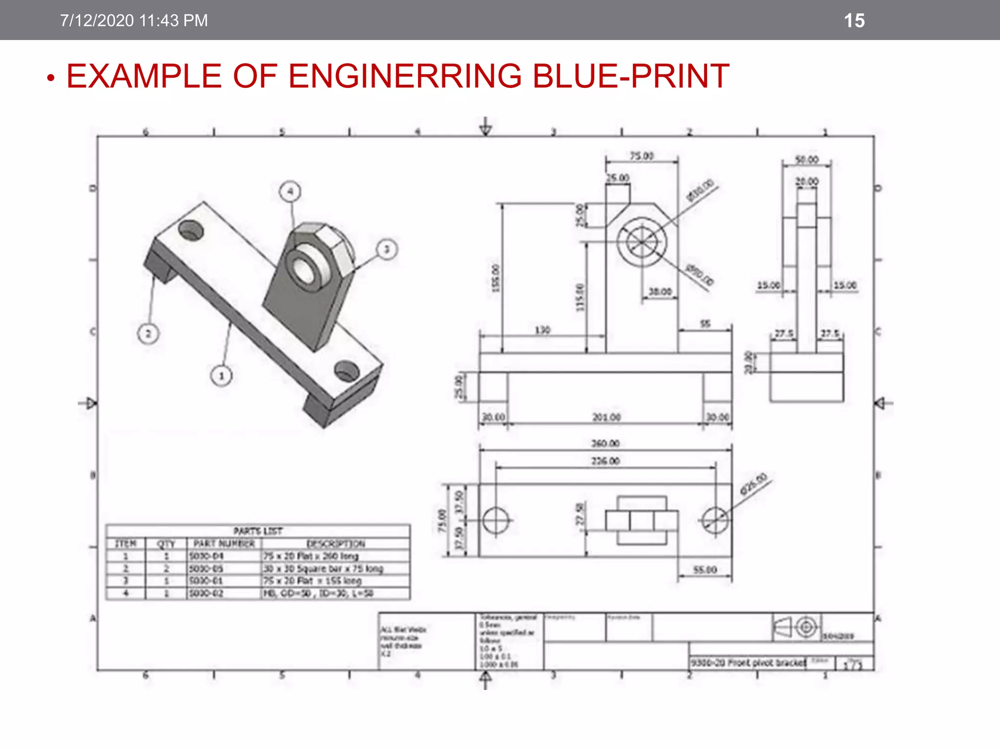 Technical drawing slide | PPTX
